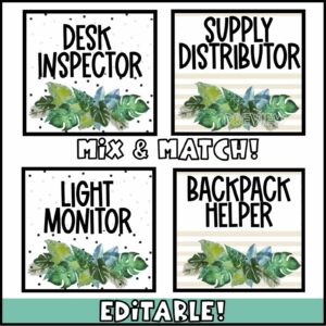 Tropical Job Cards and Banner | Confetti & Creativity