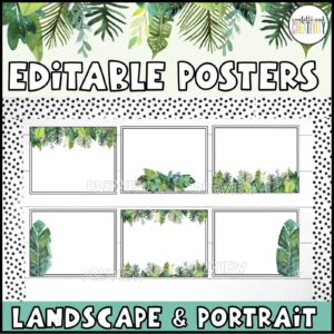 Tropical Editable Posters | Confetti & Creativity
