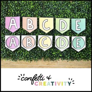 Retro Alphabet Banner | Confetti & Creativity