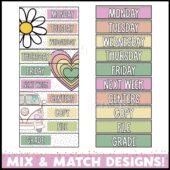 Retro Editable 10 Drawer Cart Labels | Confetti & Creativity