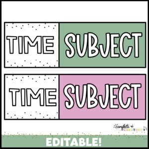 Retro Schedule Cards | Confetti & Creativity