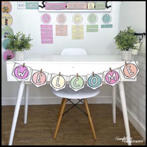 Retro Editable Welcome Banners | Confetti & Creativity