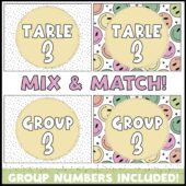 Retro Table & Group Numbers 1-10 | Confetti & Creativity