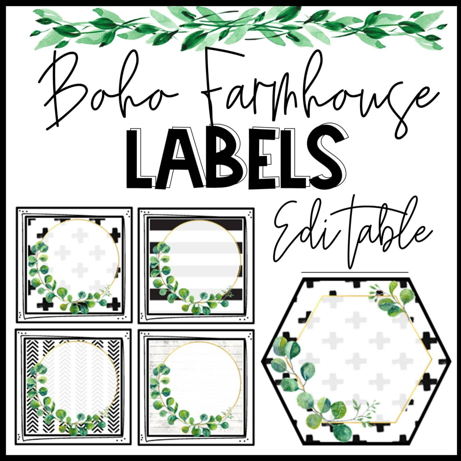 Boho Farmhouse Labels | Confetti & Creativity