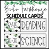 Boho Farmhouse Editable Schedule Cards | Confetti & Creativity