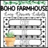 Boho Farmhouse EDITABLE long drawer labels | Confetti & Creativity