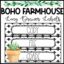 Boho Farmhouse EDITABLE long drawer labels | Confetti & Creativity