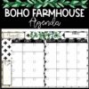 Boho Farmhouse Agenda Calendar | Confetti & Creativity