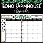 Boho Farmhouse Agenda Calendar | Confetti & Creativity