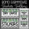 Boho Farmhouse Teacher Toolbox Labels | Confetti & Creativity
