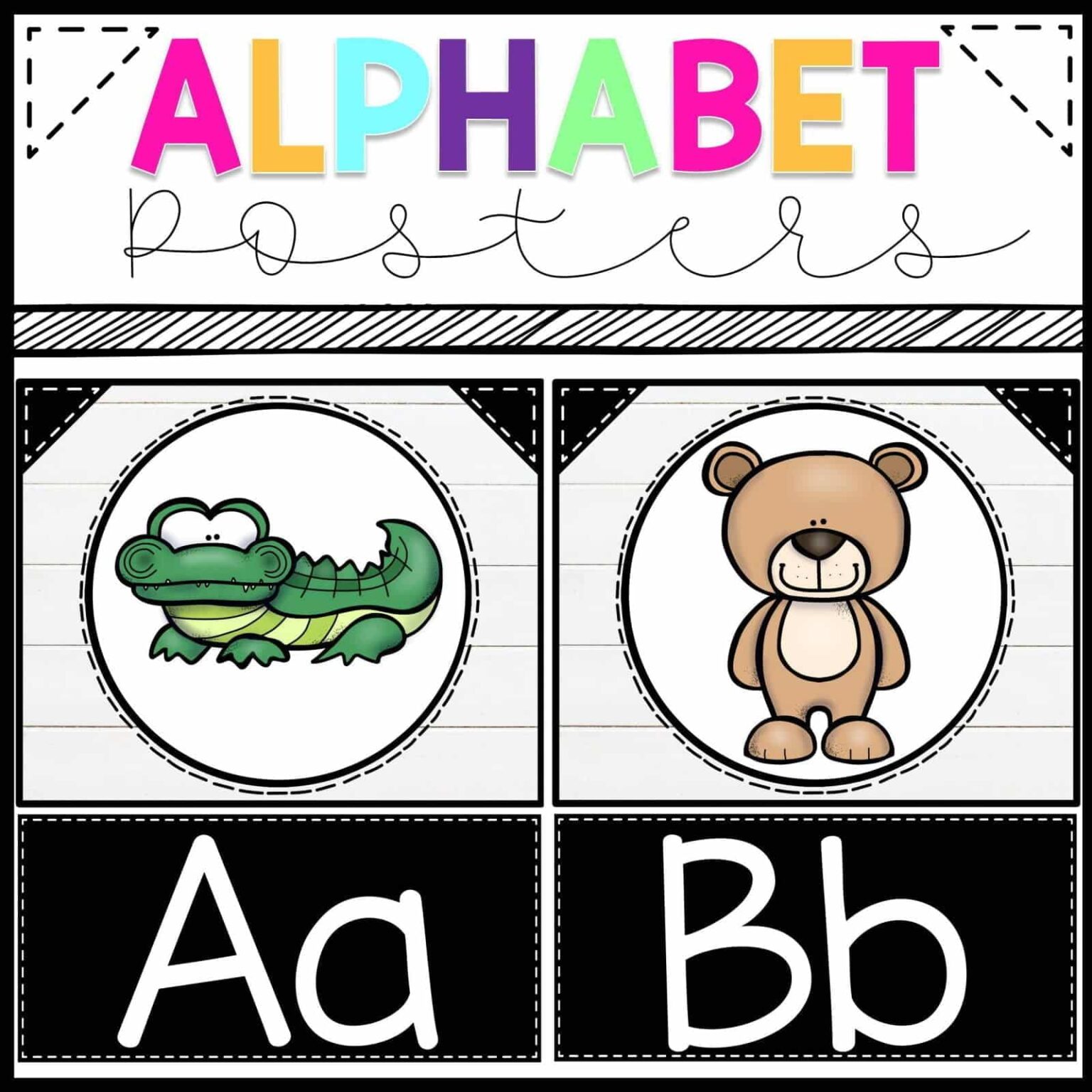 Farmhouse Primary Alphabet Posters | Confetti & Creativity