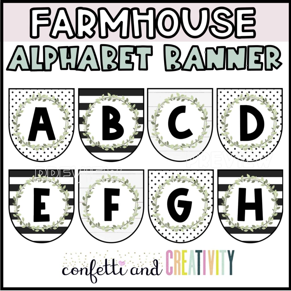 Farmhouse Floral Classroom Decor Bundle | Confetti & Creativity