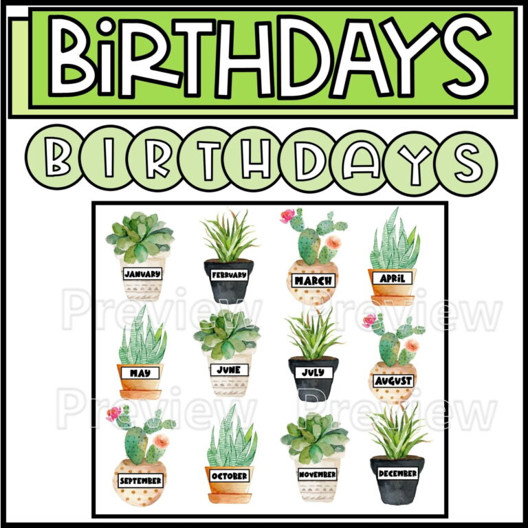 Plant Birthday Display | Confetti & Creativity