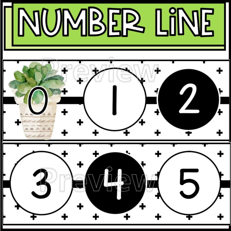 Plant Number Line 0-200 | Confetti & Creativity