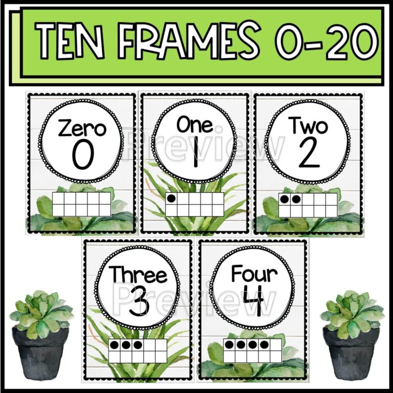 Plant Numbers 0-20 with Ten Frames | Confetti & Creativity