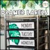 Tropical Editable 10 Drawer Cart Labels | Confetti & Creativity