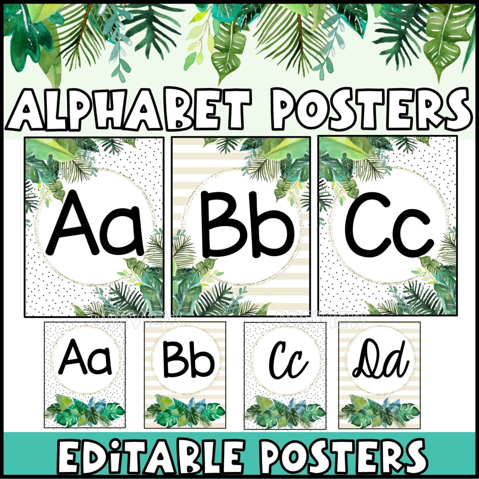Tropical Alphabet Posters | Confetti & Creativity