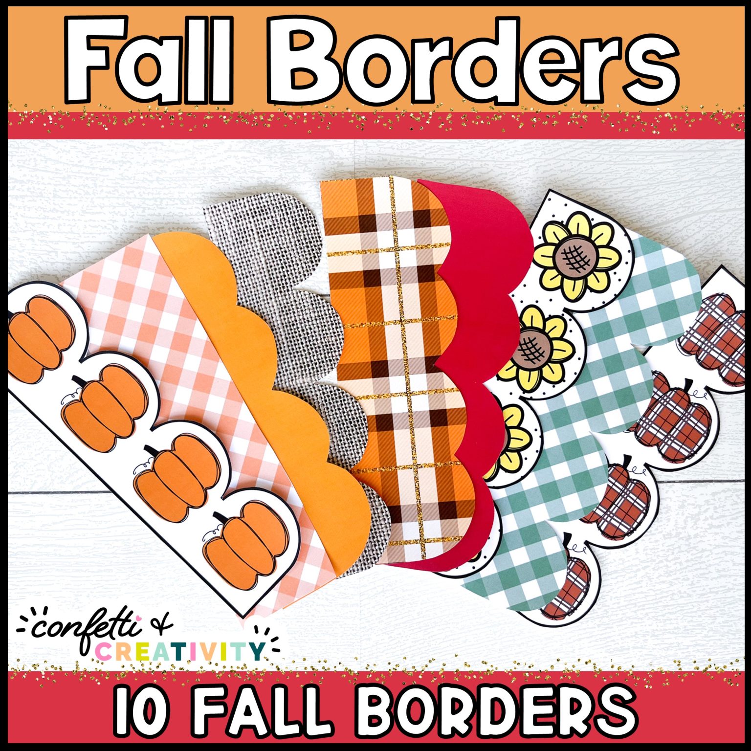 Fall Bulletin Board Borders | Confetti & Creativity