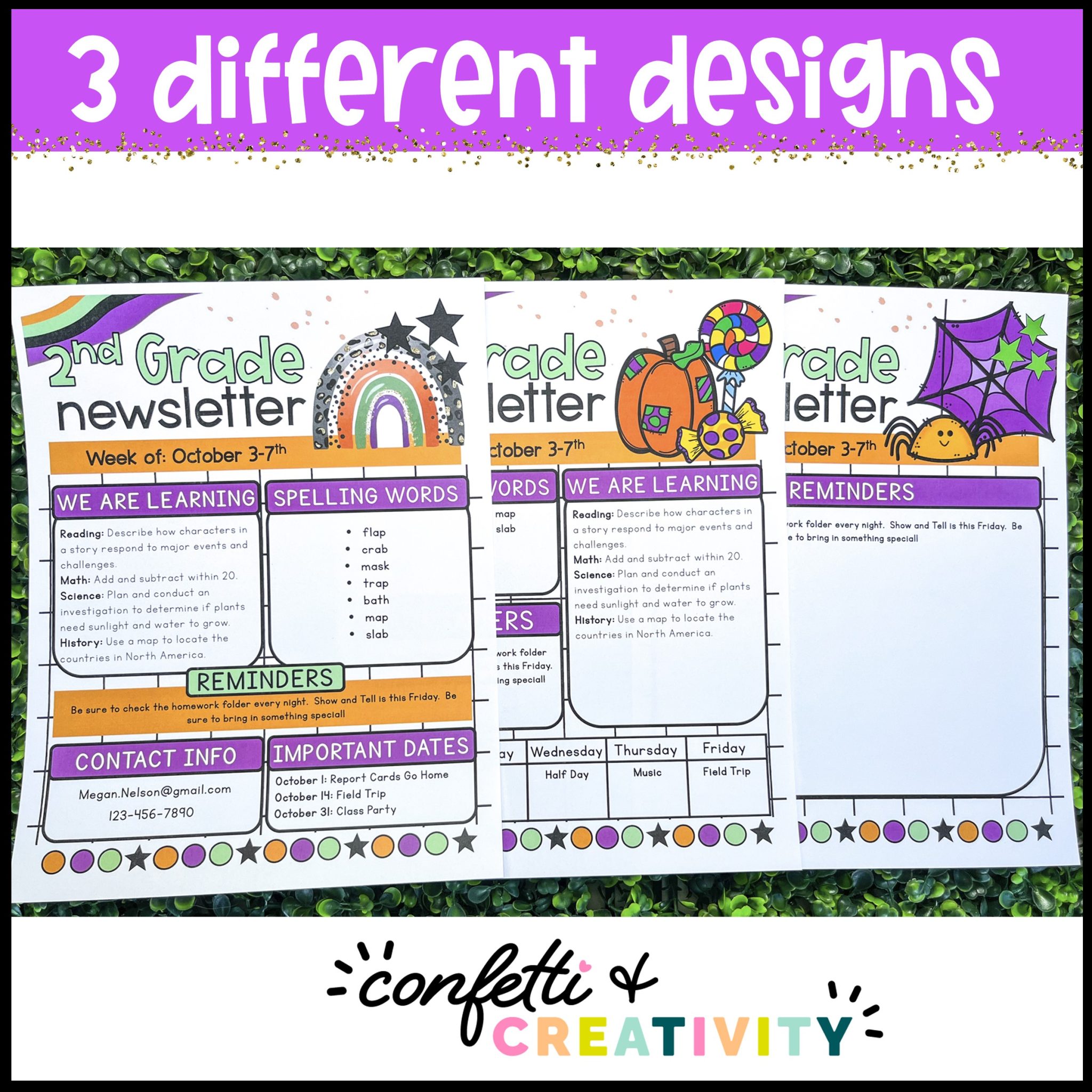 Halloween Newsletter Templates | Confetti & Creativity