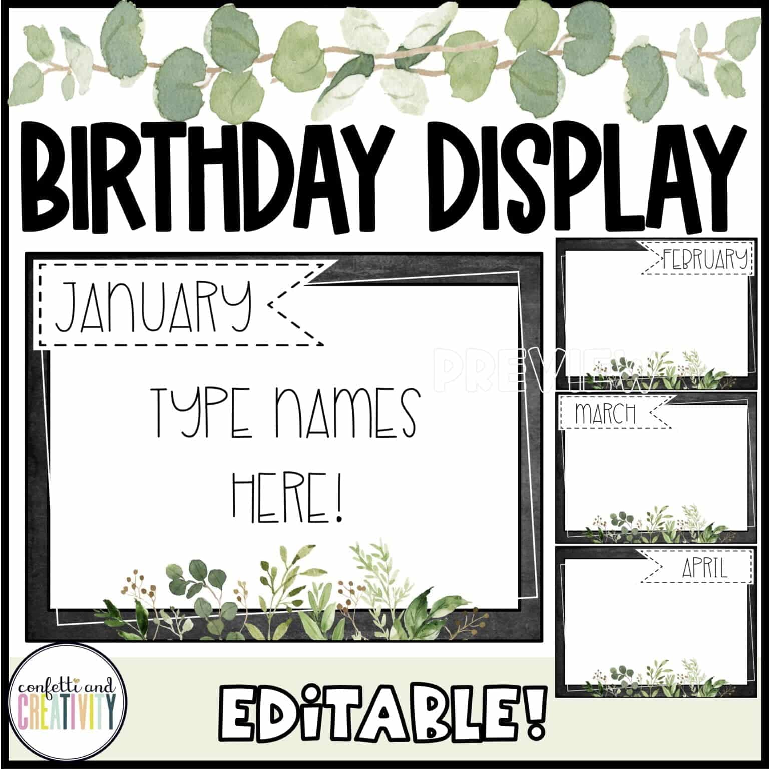 Modern Farmhouse Birthday Display | Confetti & Creativity
