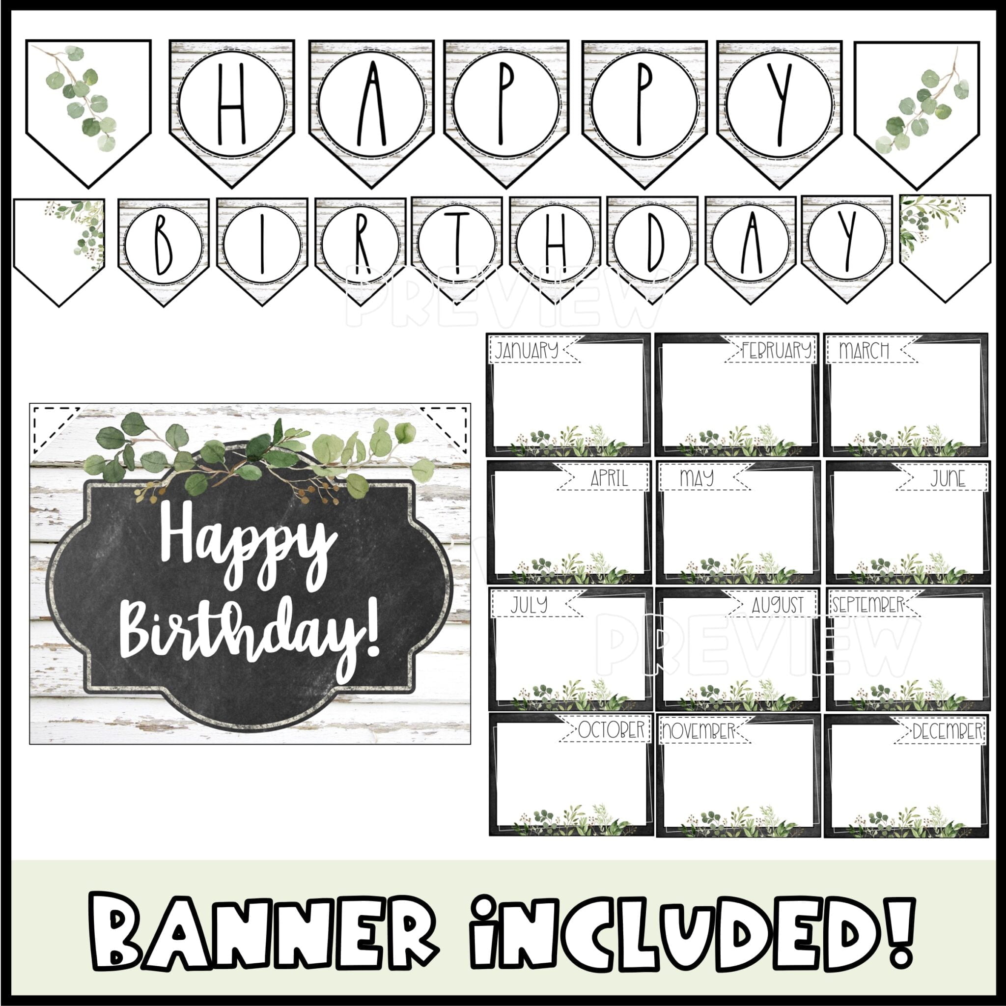 Modern Farmhouse Birthday Display | Confetti & Creativity
