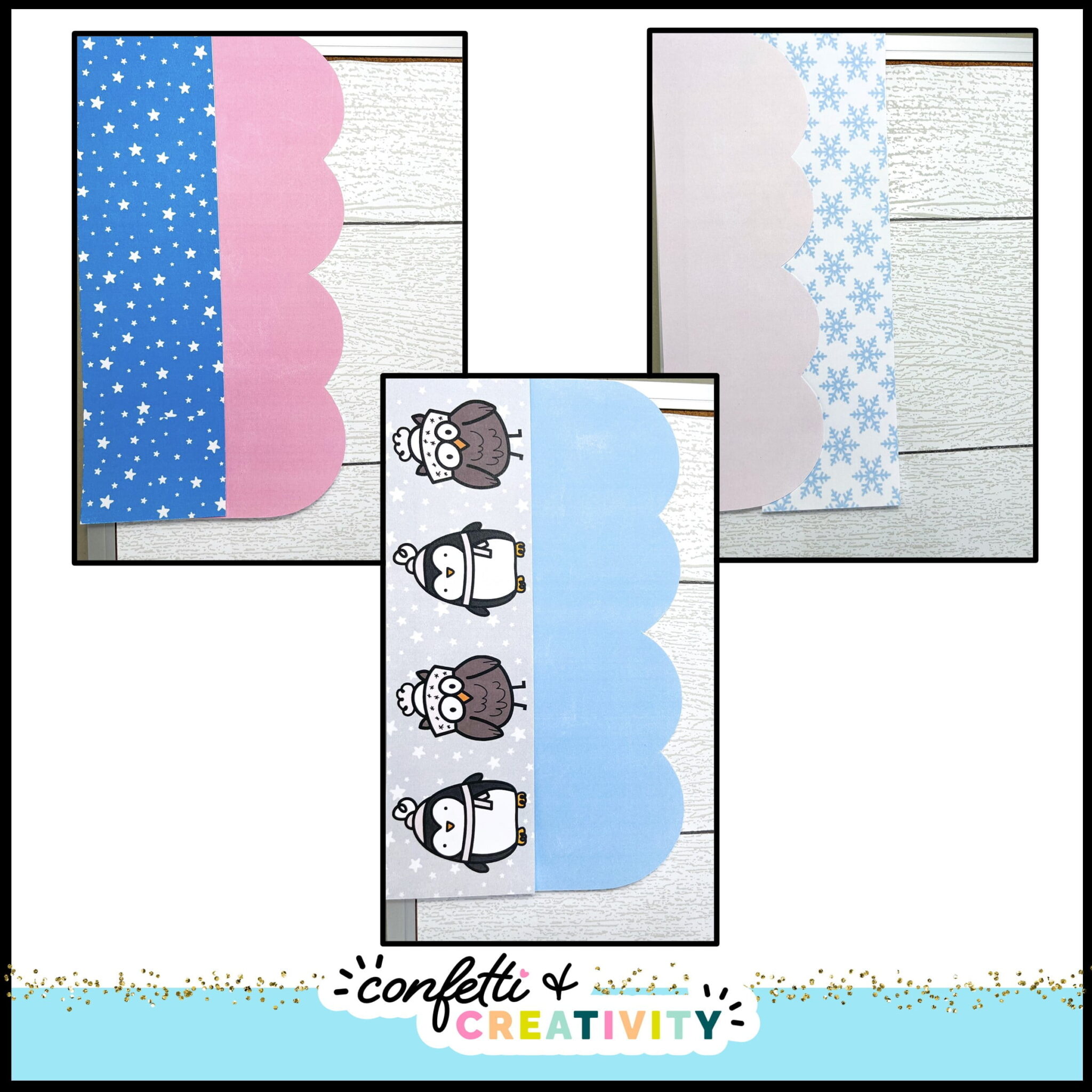 Winter Bulletin Board Borders | Confetti & Creativity