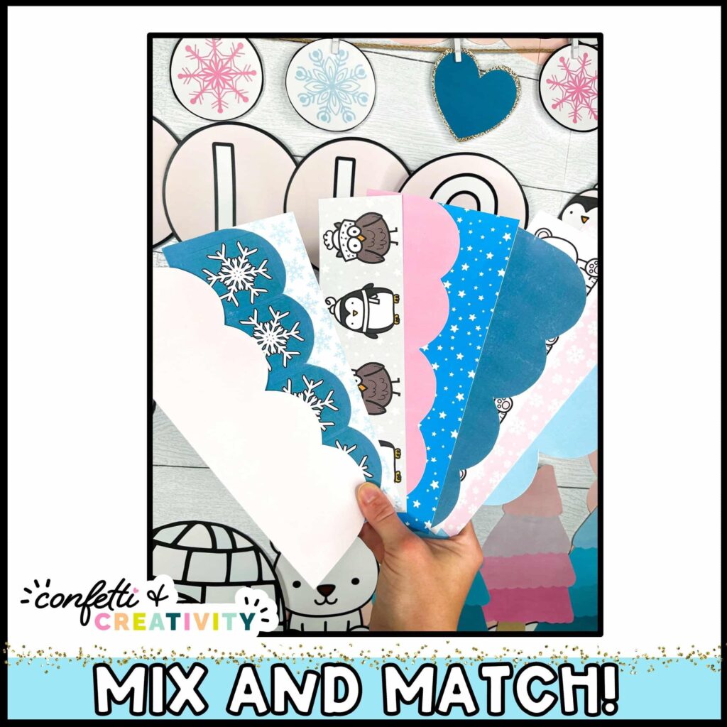 Winter Bulletin Board Borders | Confetti & Creativity