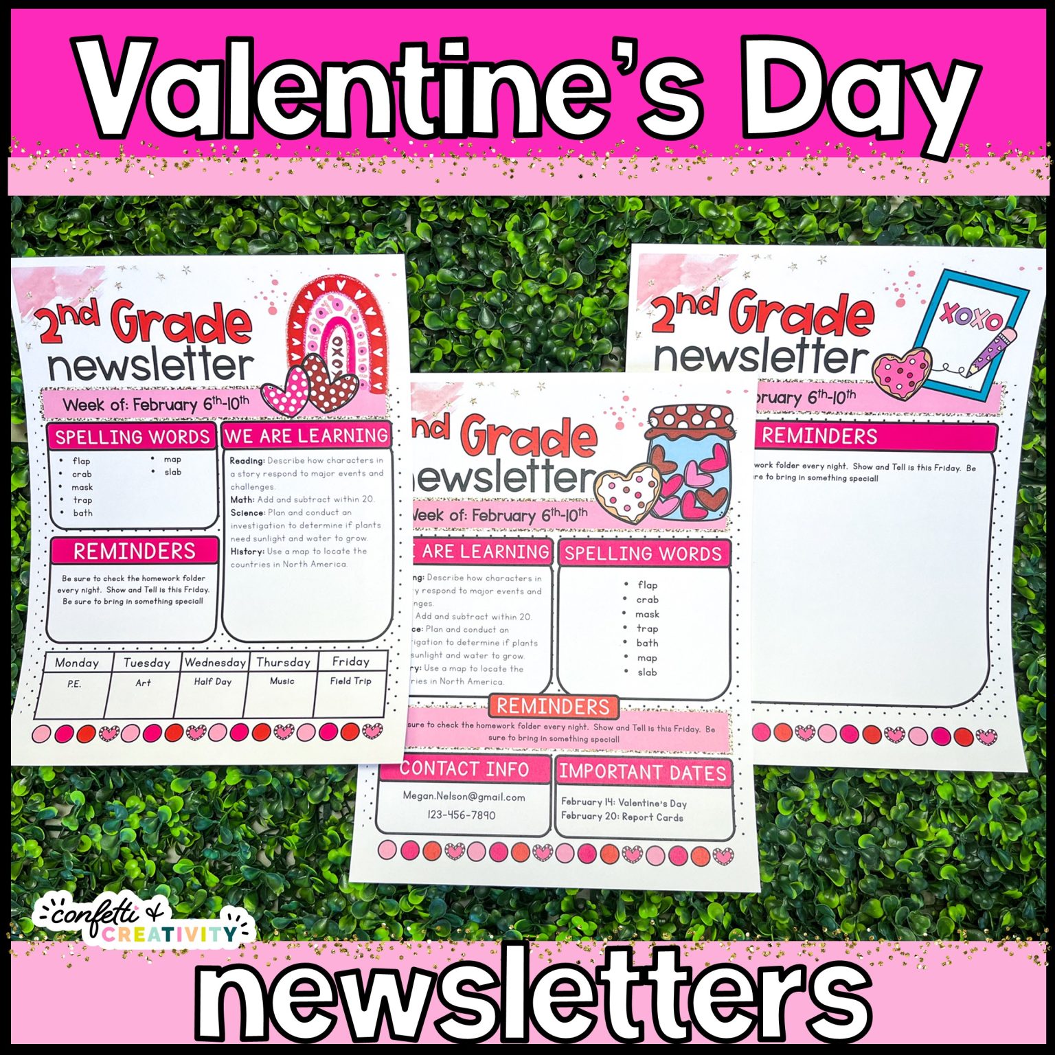 Spring Newsletter Templates | Confetti & Creativity