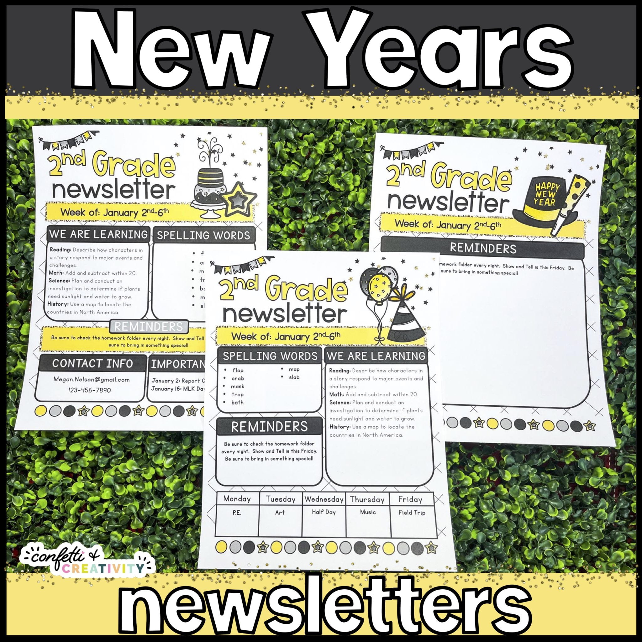 Holiday Newsletter Templates | Confetti & Creativity