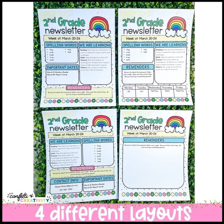 Spring Newsletter Templates | Confetti & Creativity
