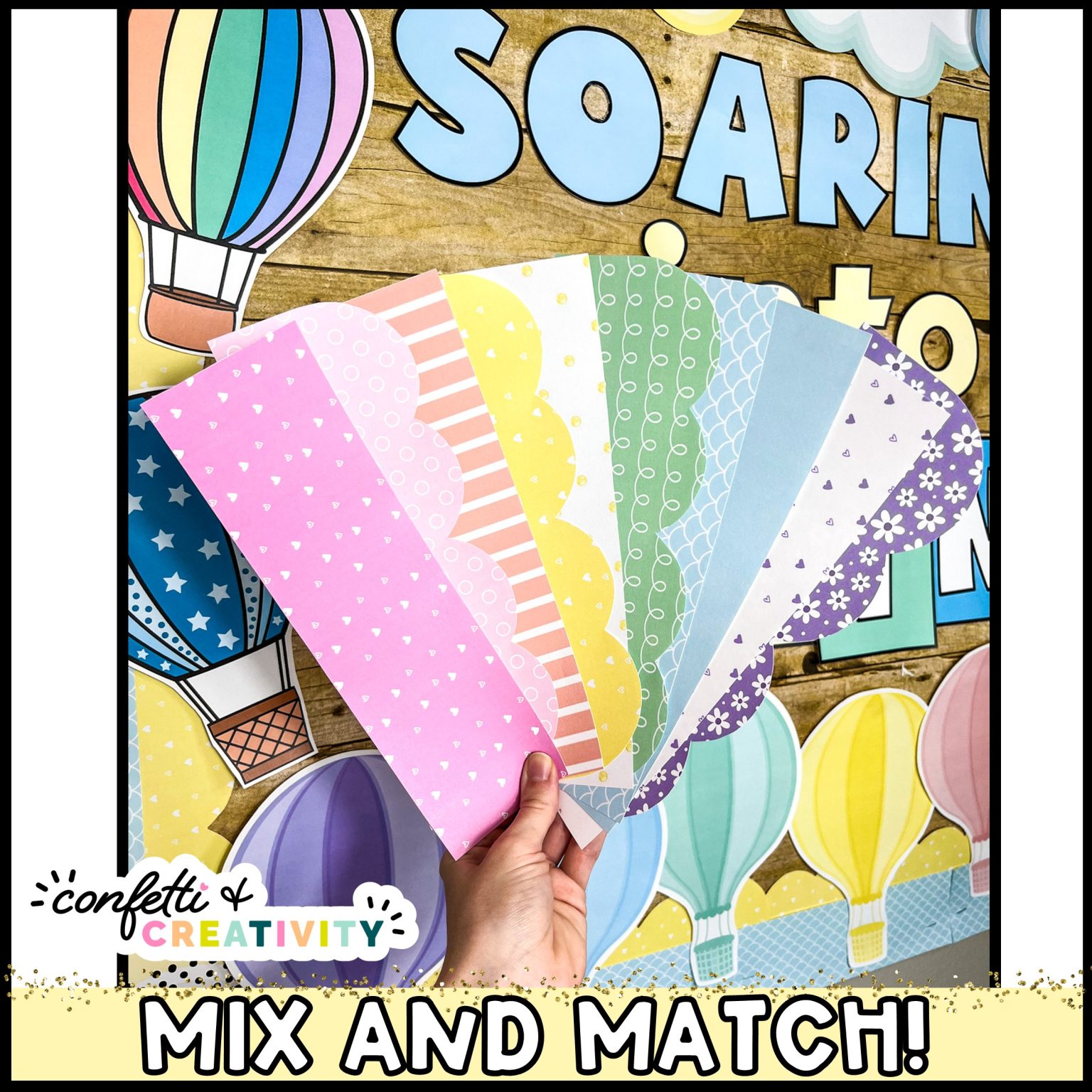 Spring Bulletin Board Borders | Confetti & Creativity