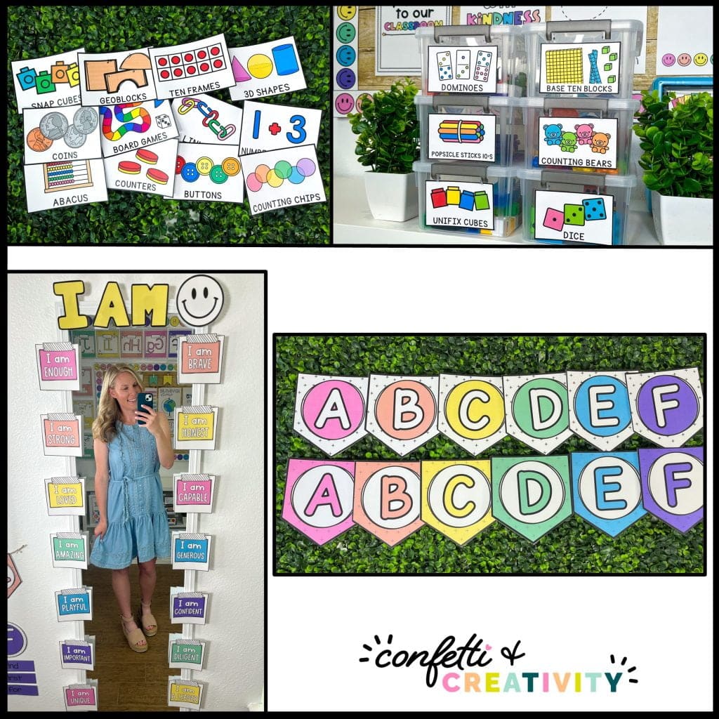 Bright and Simple Classroom Decor Bundle | Confetti & Creativity