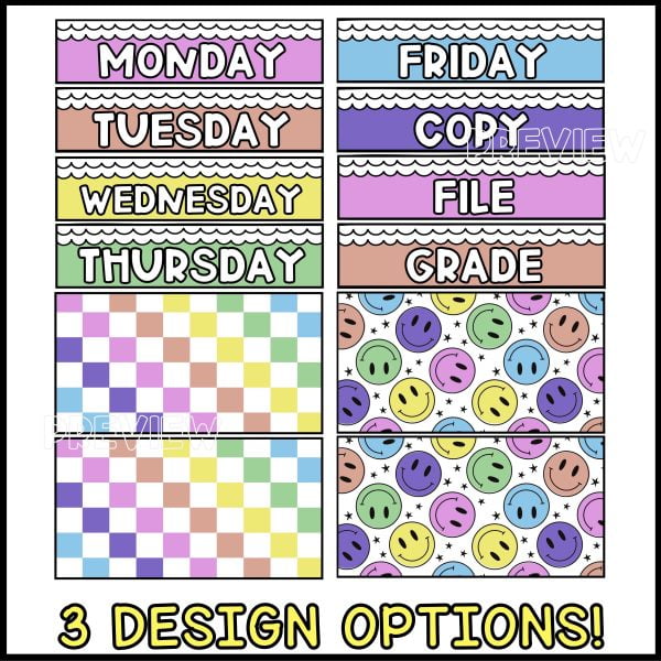 Bright and Simple 12 Drawer Rolling Cart Labels | Confetti & Creativity
