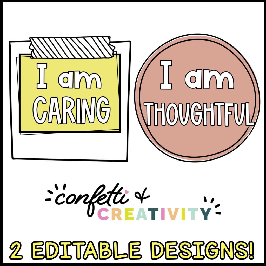 Bright and Simple Affirmation Station (Editable) | Confetti & Creativity