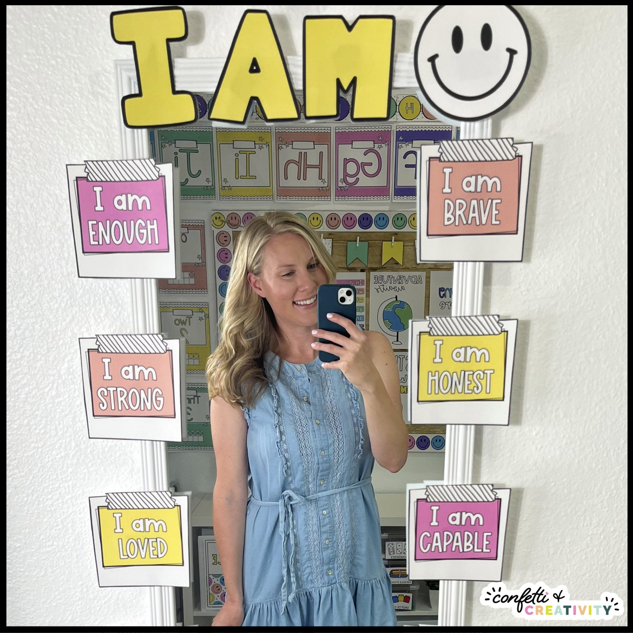 Bright and Simple Affirmation Station (Editable) | Confetti & Creativity