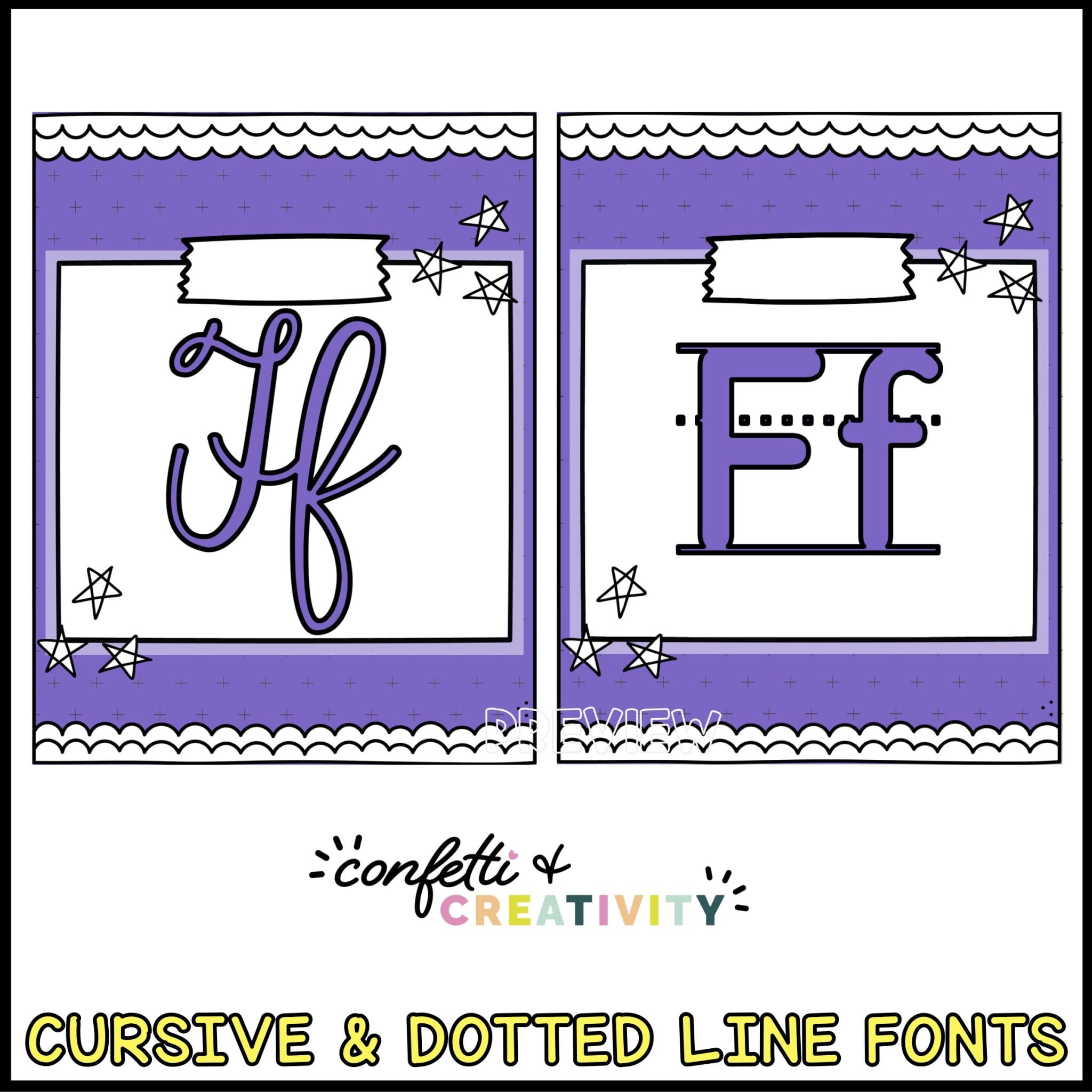 Bright and Simple Alphabet Posters (Editable) | Confetti & Creativity