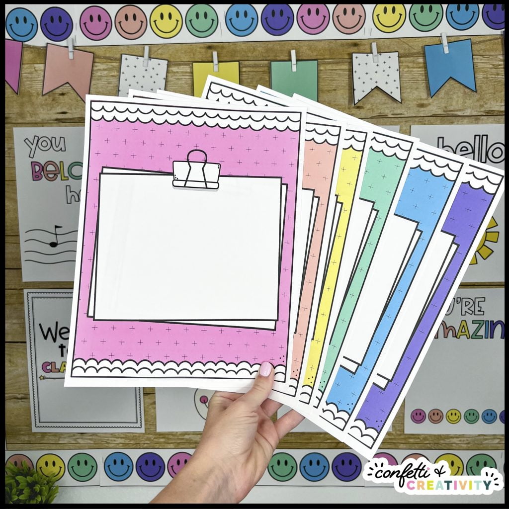 Bright and Simple Binder Covers and Spines | Confetti & Creativity