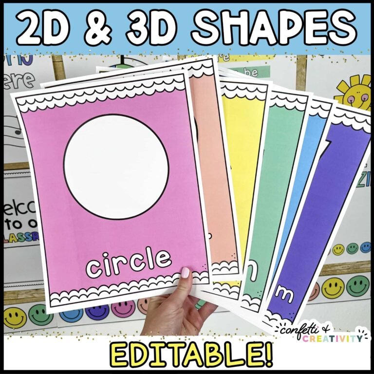 Bright and Simple Editable Classroom Labels | Confetti & Creativity