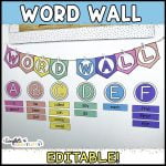 Bright and Simple Word Wall | Confetti & Creativity
