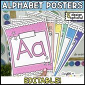 Bright and Simple Alphabet Posters (Editable) | Confetti & Creativity