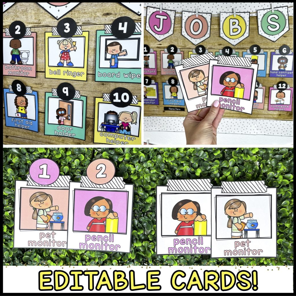 Bright and Simple Classroom Jobs | Confetti & Creativity