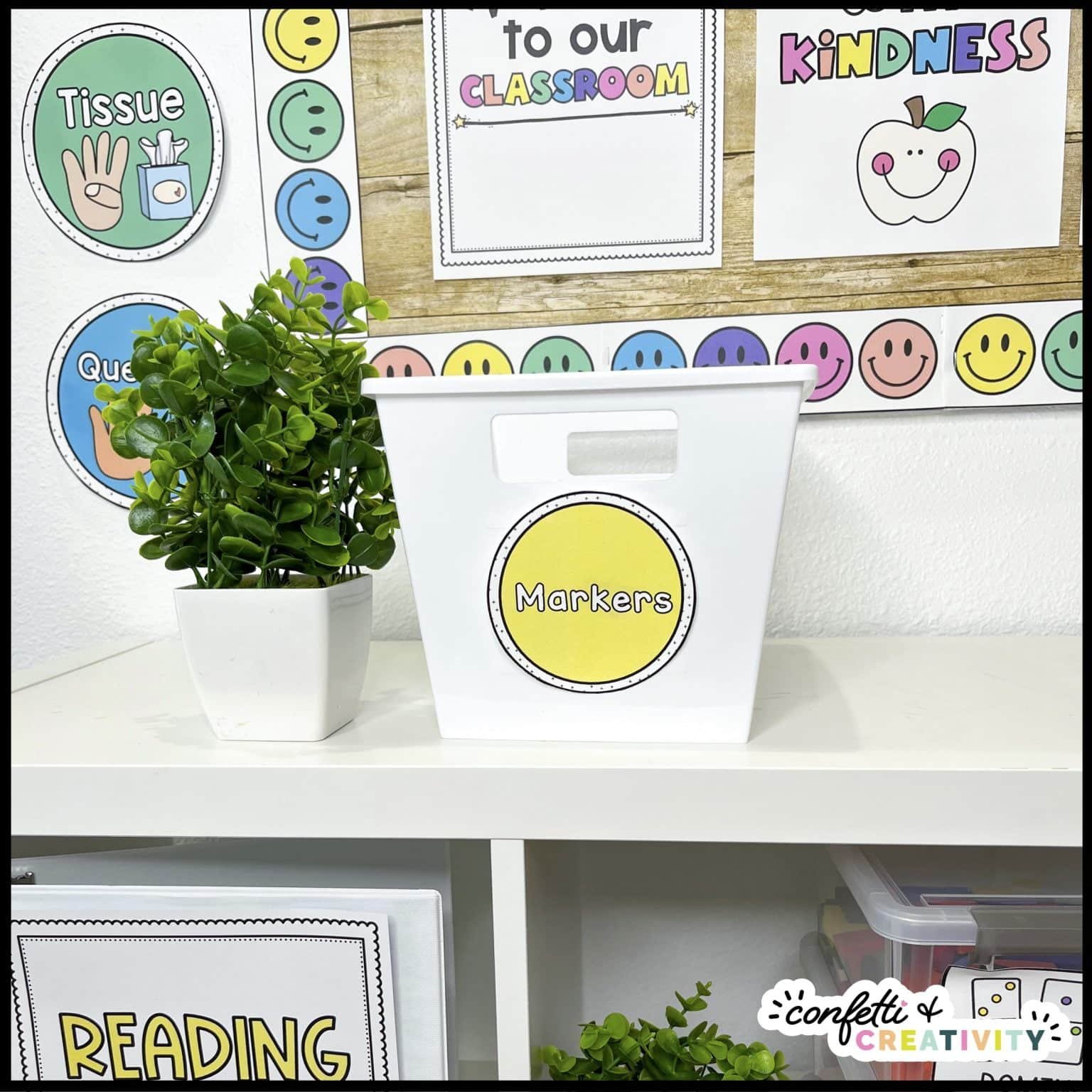 Bright and Simple Editable Classroom Labels | Confetti & Creativity