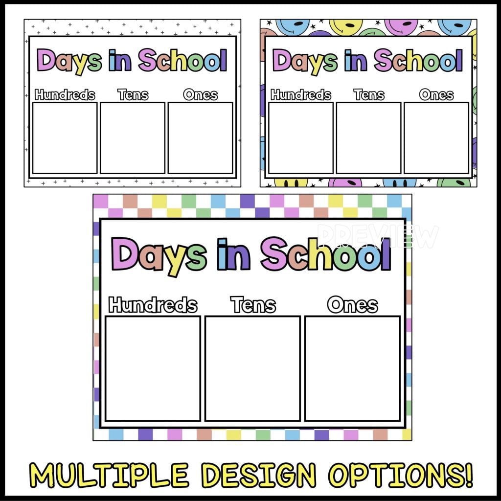 Bright and Simple Days in School Poster | Confetti & Creativity