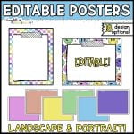 Bright and Simple Classroom Posters (Editable) | Confetti and Creativity