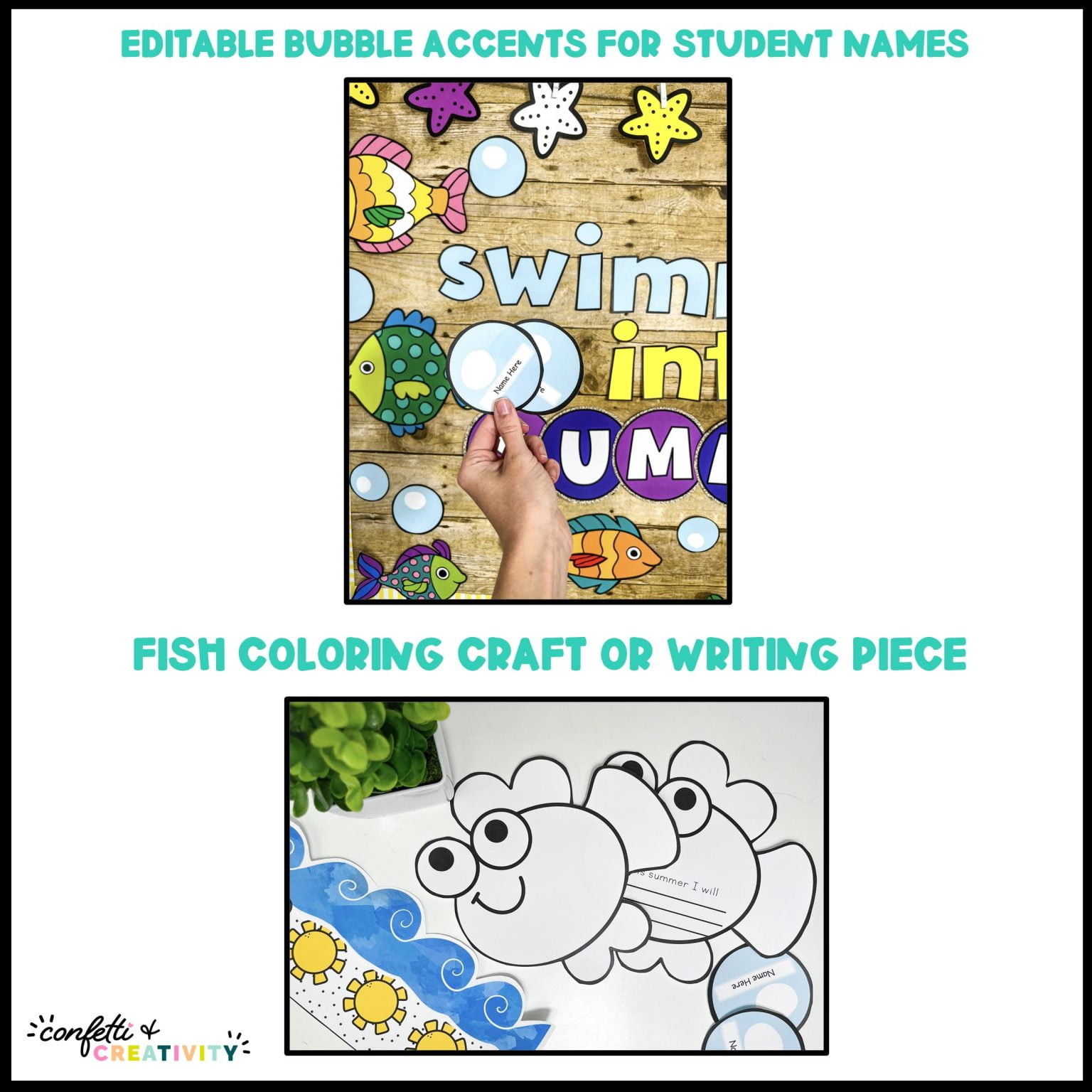 Summer Bulletin Board | Confetti & Creativity