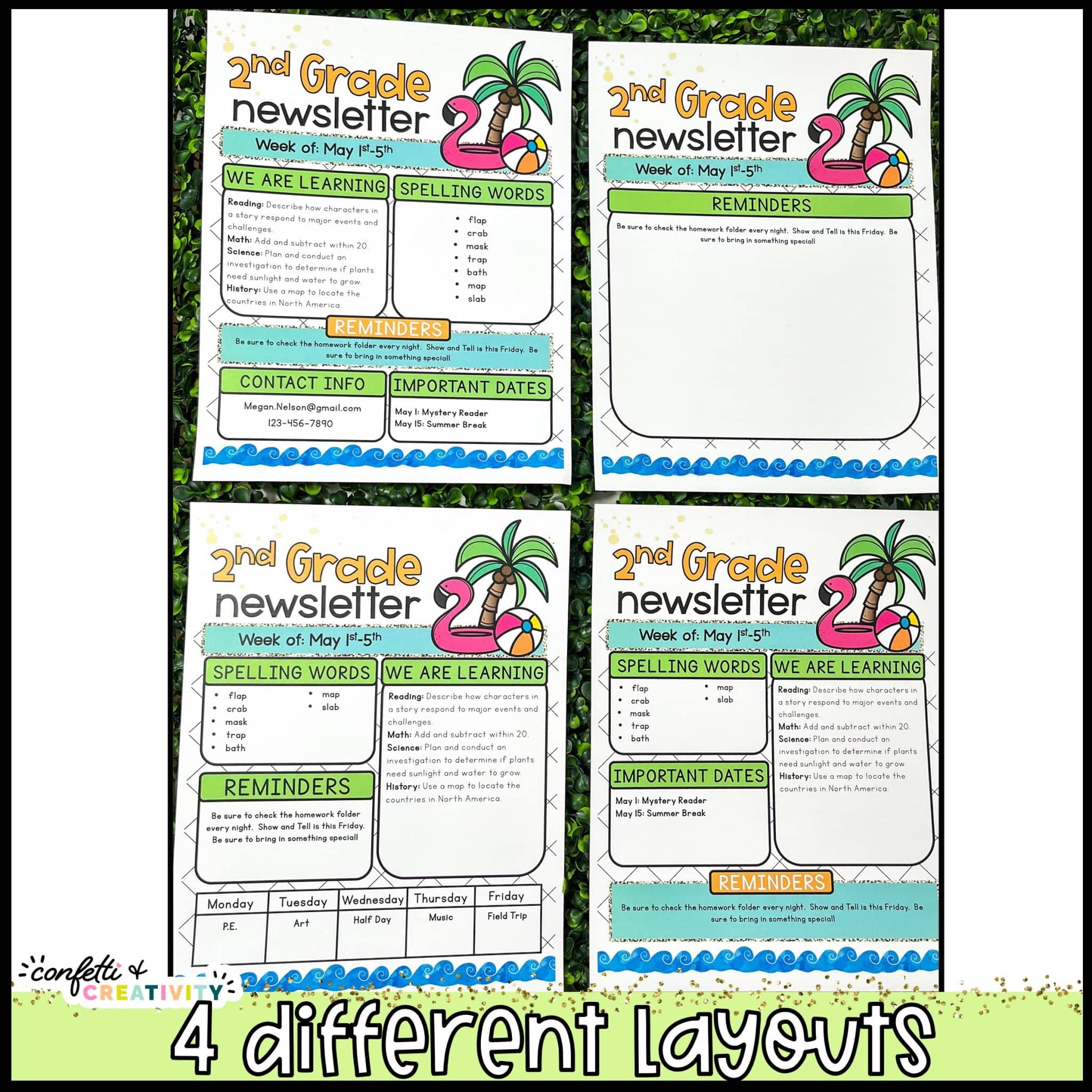 Summer Newsletter Templates | Confetti & Creativity