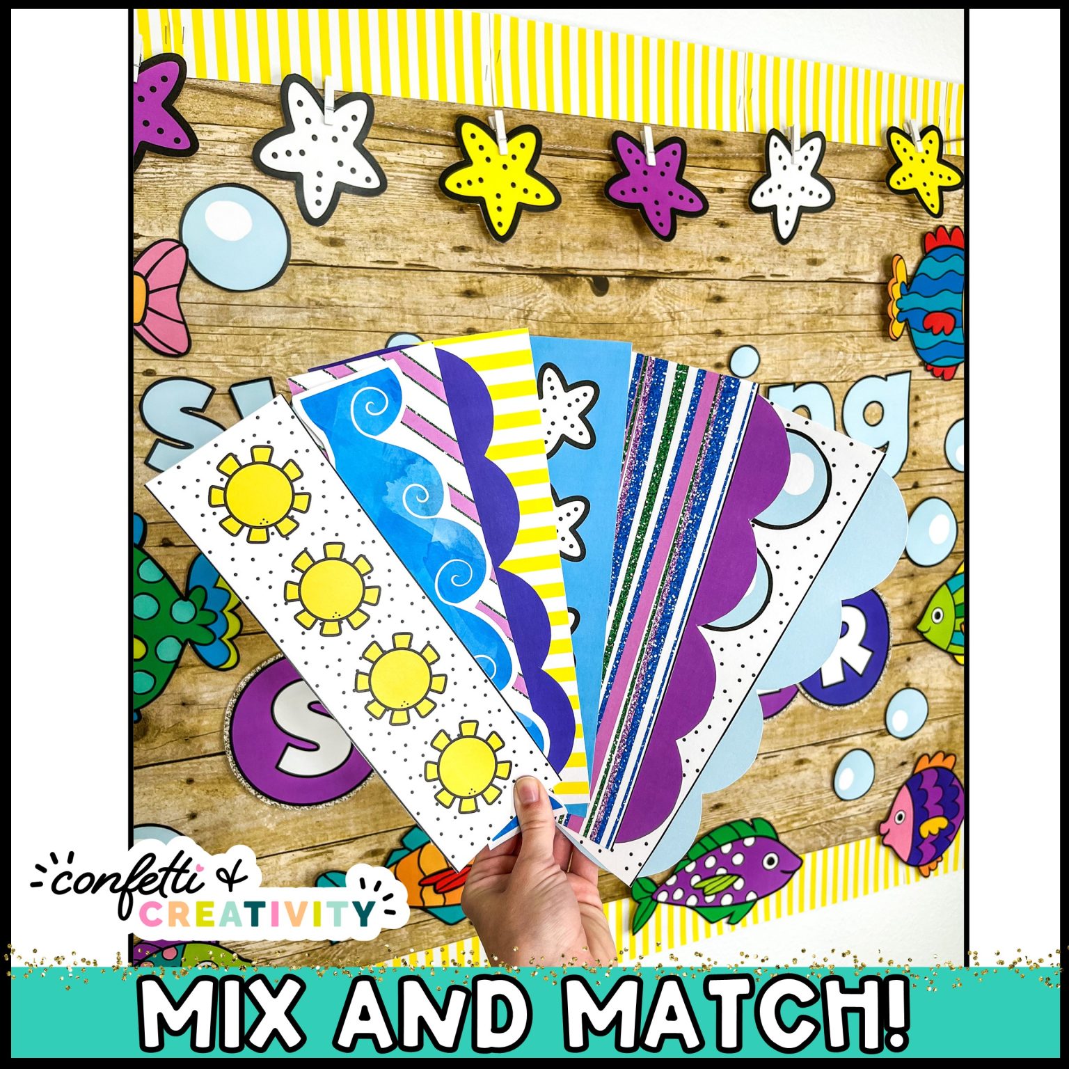 Summer Bulletin Board Borders | Confetti & Creativity