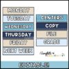 Ocean 10 Drawer Rolling Cart Labels | Confetti & Creativity