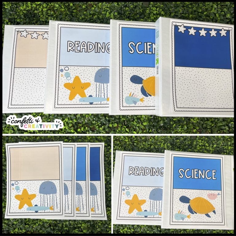 Ocean Binder Covers | Confetti & Creativity
