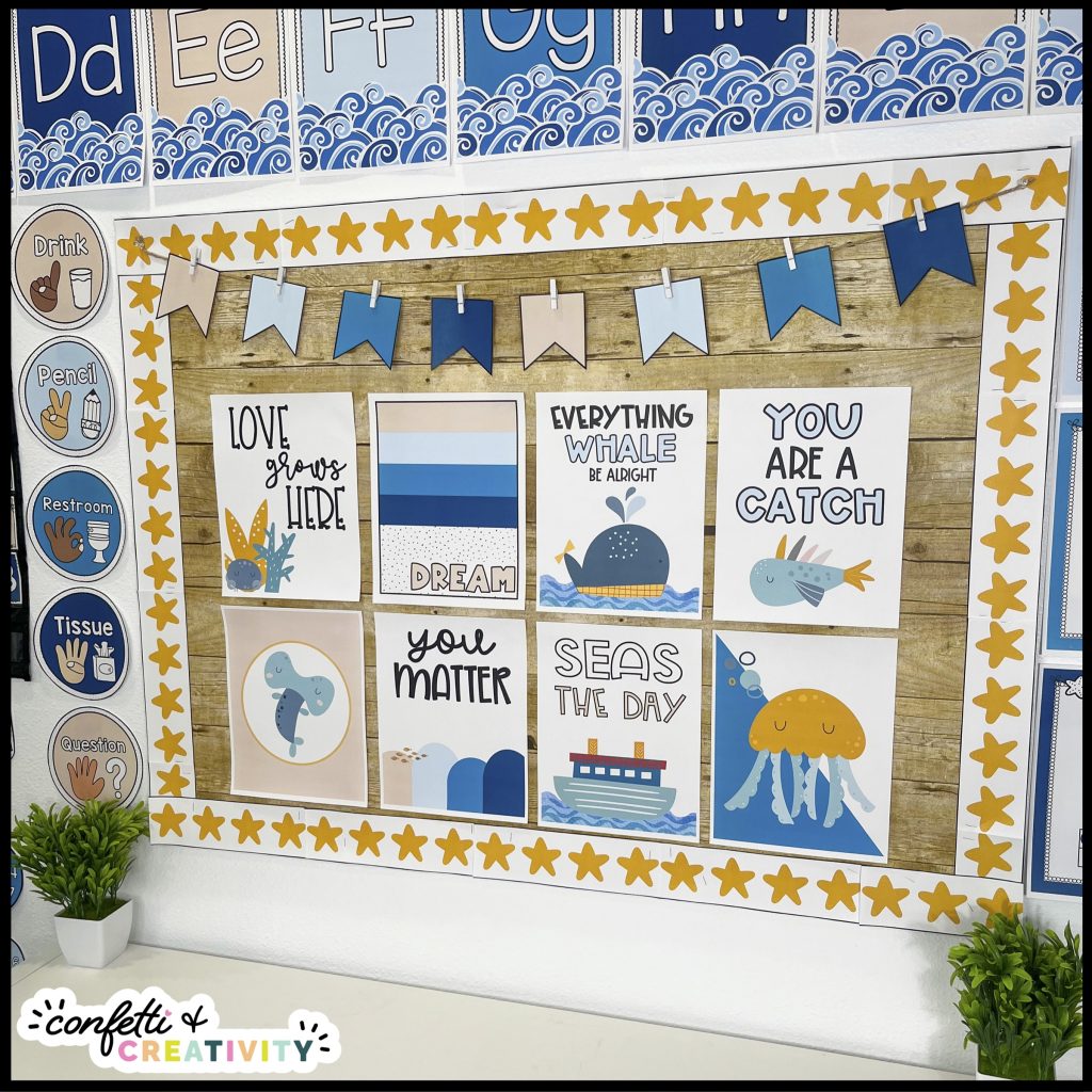 Ocean Classroom Inspirational Posters | Confetti & Creativity